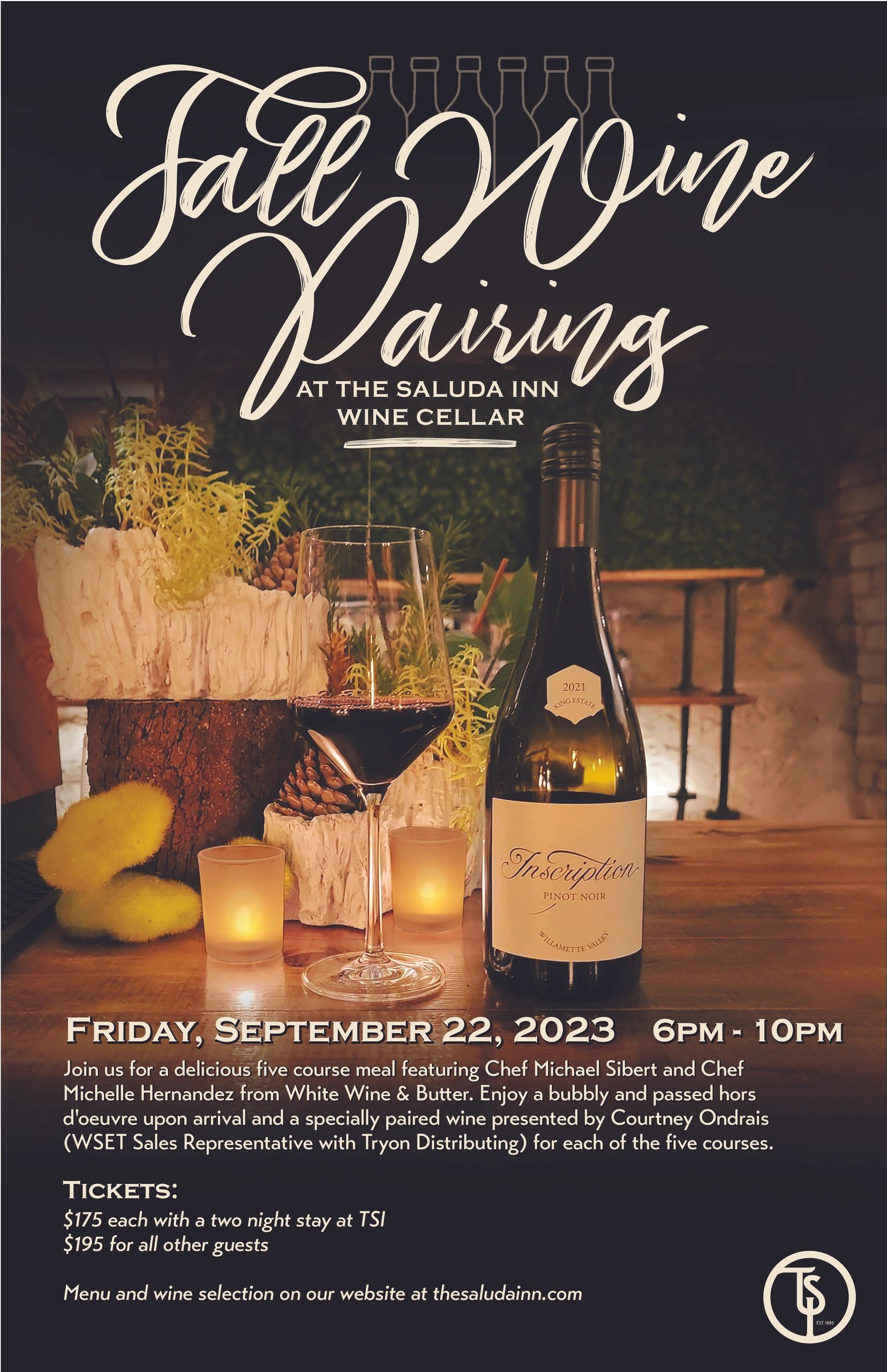 9/22/23 FALL WINE DINNER! Don't miss it!